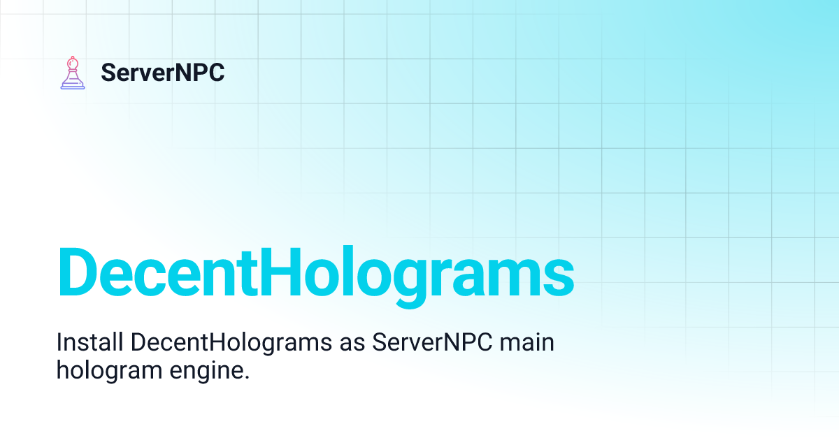 DecentHolograms | ServerNPC